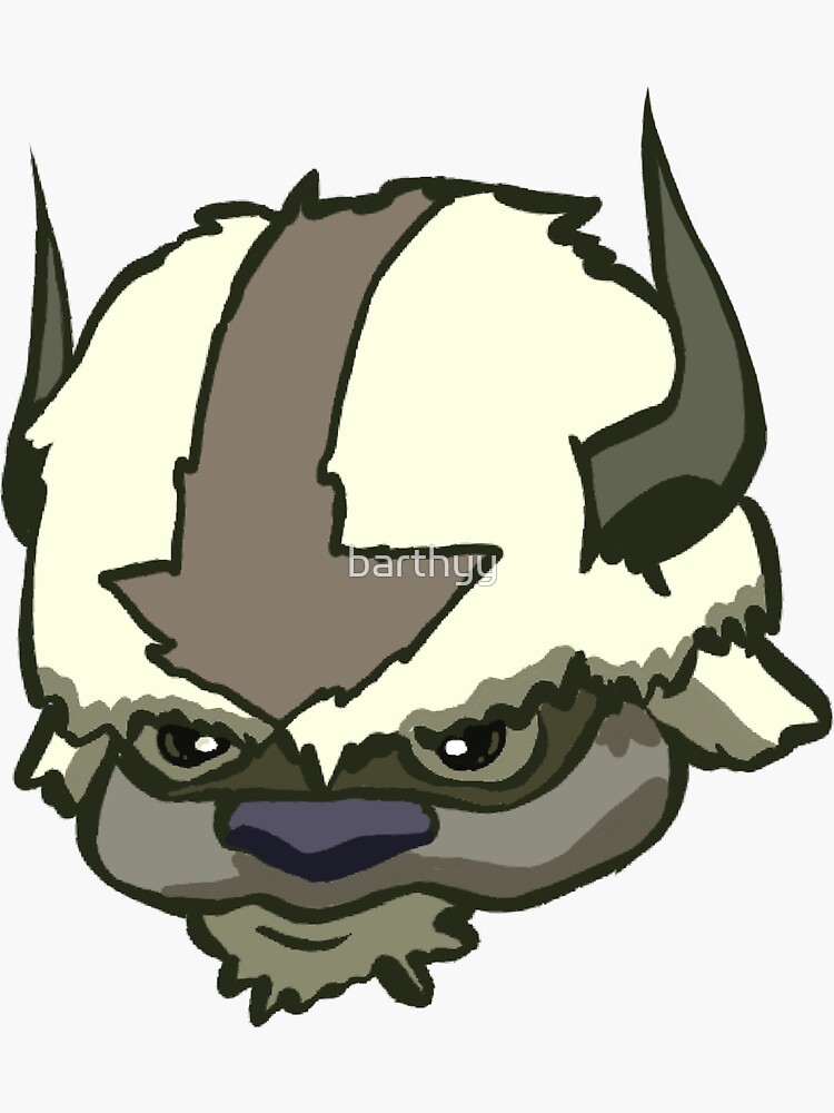"Avatar the Last Airbender Appa Head Sticker and Pin" Sticker by ...