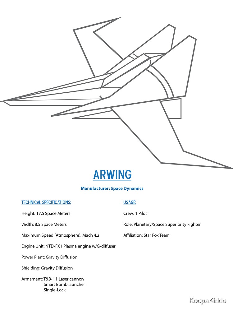 "Arwing" by KoopaKiddo | Redbubble
