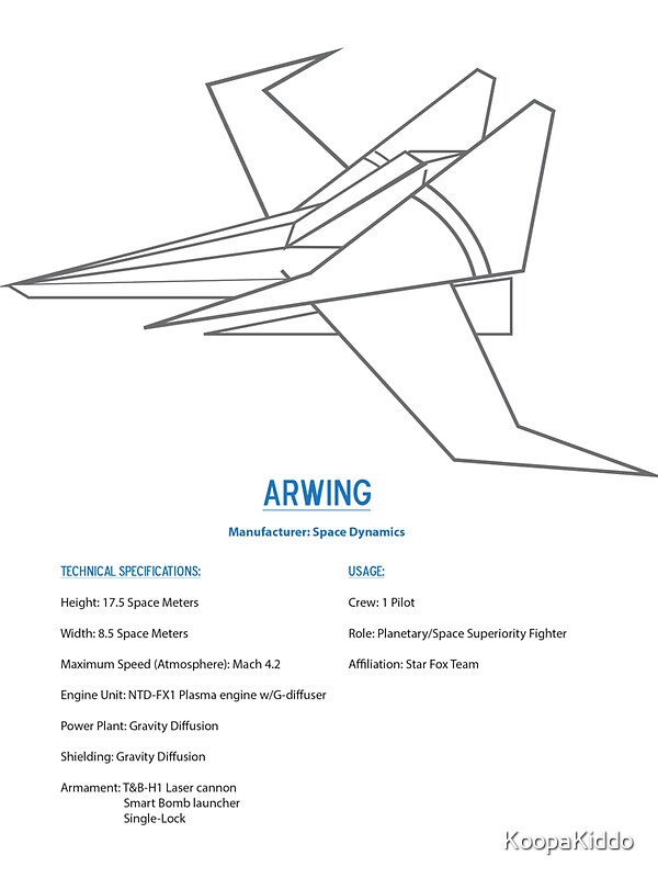 "Arwing" by KoopaKiddo | Redbubble