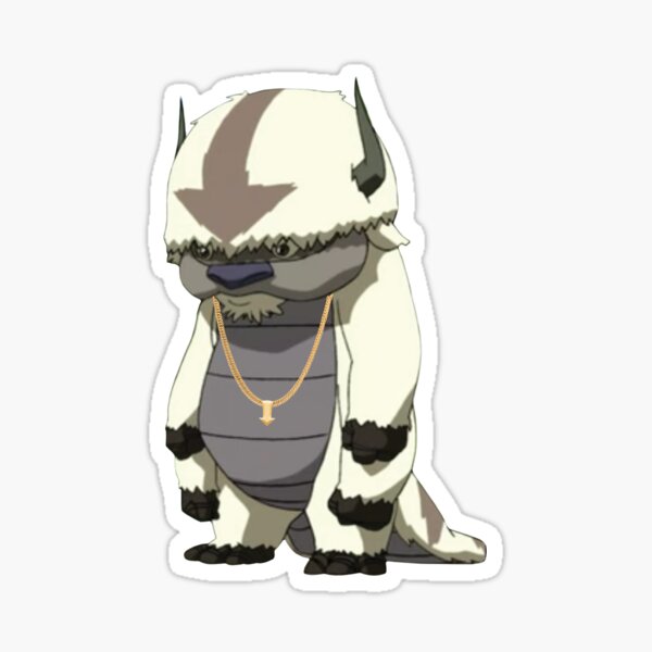 "appa with gold chain" Sticker by gwynethc | Redbubble