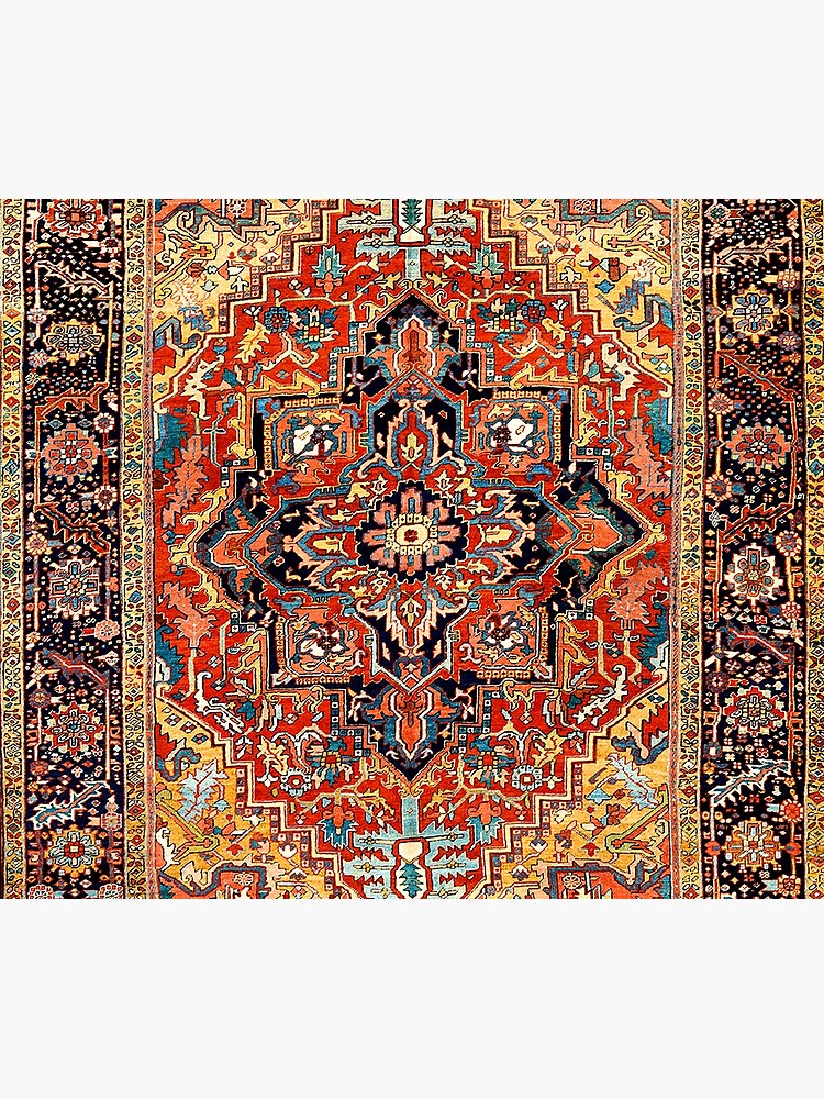 "Heriz Persian Carpet Print" Throw Blanket for Sale by Vicky Brago-Mitchell® | Redbubble