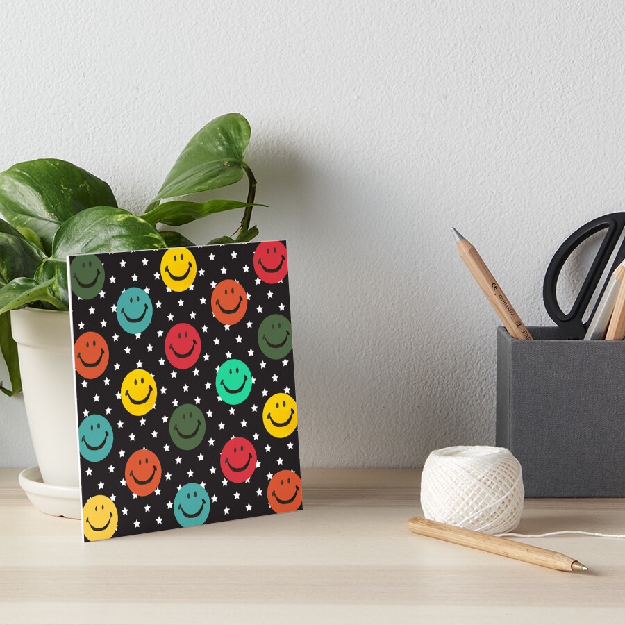"Rainbow Smiley Face" Art Board Print for Sale by Rosemogo | Redbubble