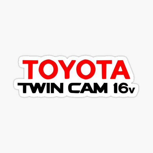 "Toyota AE86 Twincam 16v Red over Black" Sticker for Sale by ...