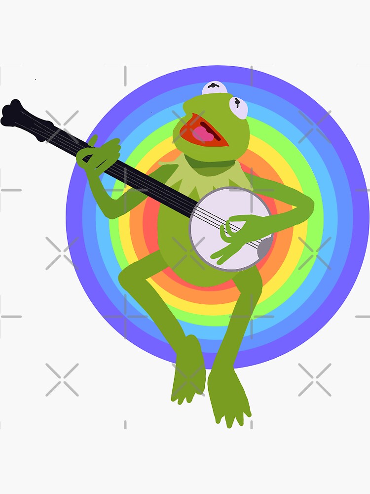 "Kermit and the rainbow connection" Sticker for Sale by Ianwmanderson ...