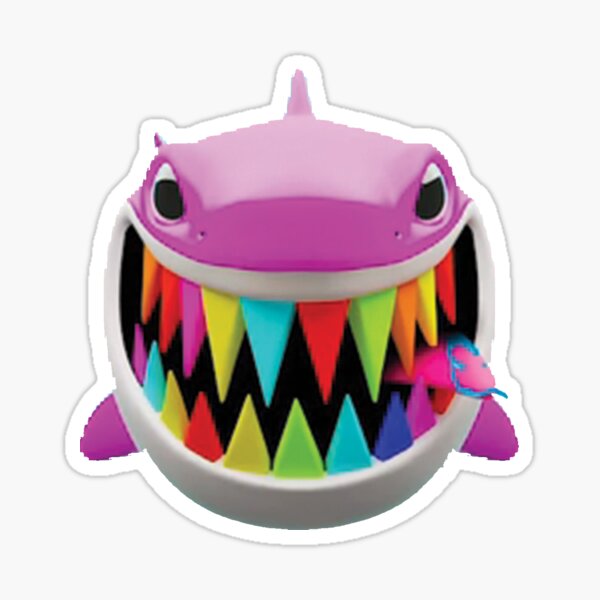 "pink shark" Sticker by scriptscode | Redbubble