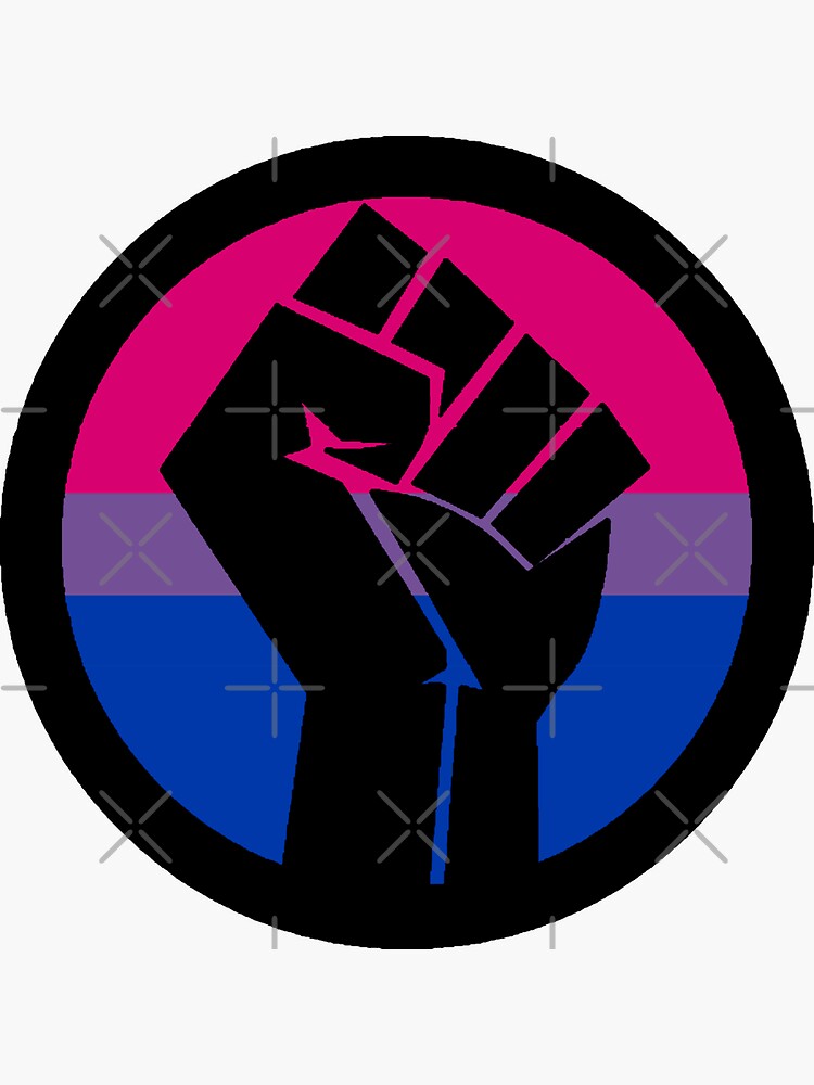 "Bisexual BLM Fist" Sticker for Sale by wallomintart | Redbubble