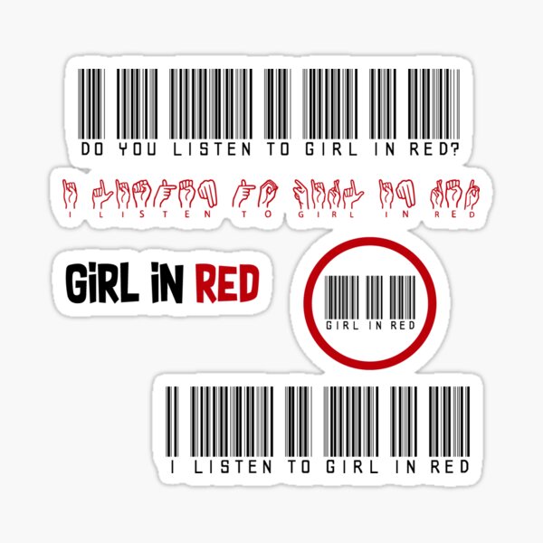 "girl in red sticker pack" Sticker for Sale by mmastriano729 | Redbubble
