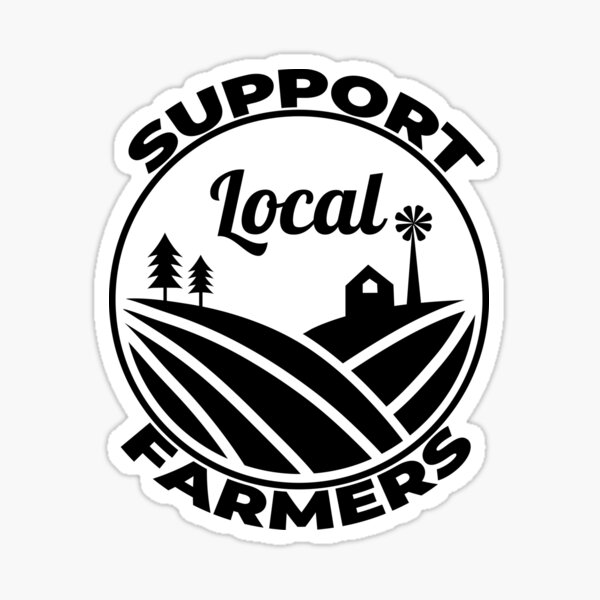 Support Your Local Farmer Stickers | Redbubble