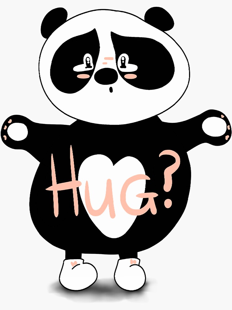 "Panda hug" Sticker for Sale by metalriffer | Redbubble