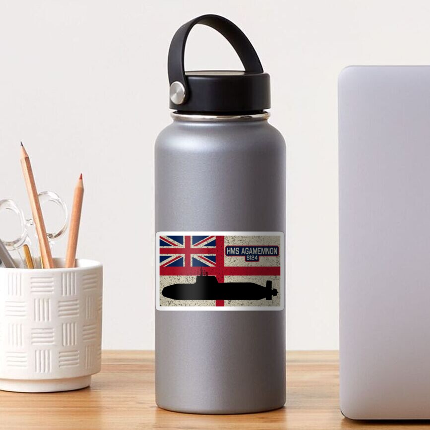 "HMS Agamemnon S124 Submarine Vintage British Royal Navy Flag Gift ...