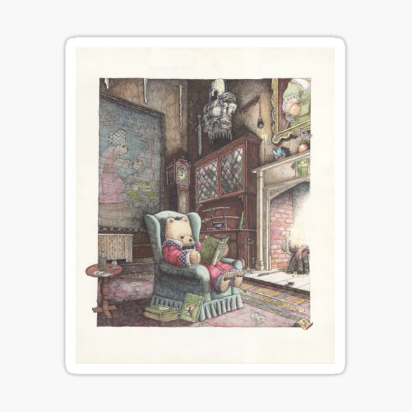 "Sir Edward Silvertip's Study" Sticker for Sale by Timothy-Ide | Redbubble