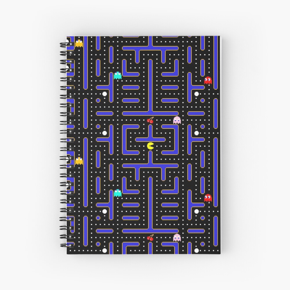 "Retro 80s Pixelated design featuring the iconic game and its maze ...