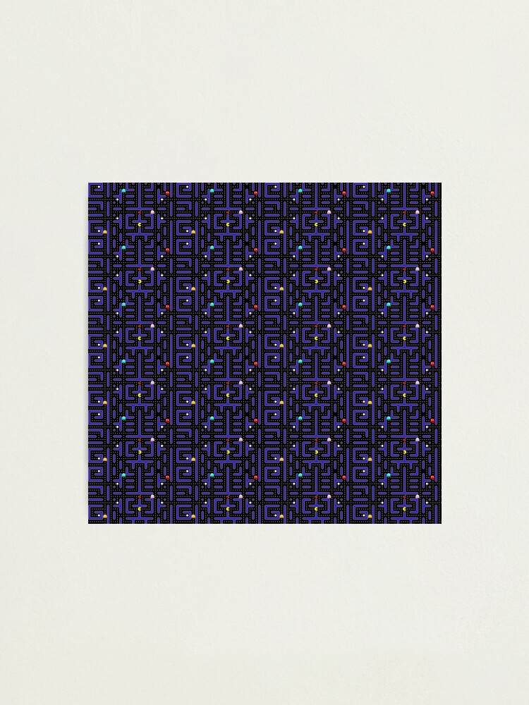 "Retro 80s Pixelated design featuring the iconic game and its maze ...
