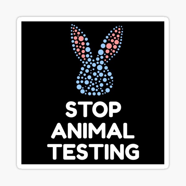 "Stop Animal Testing | Bunny Rabbit" Sticker for Sale by EarlessPierre ...