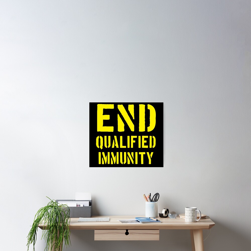 "END qualified immunity" Poster for Sale by LucidArt2020 | Redbubble