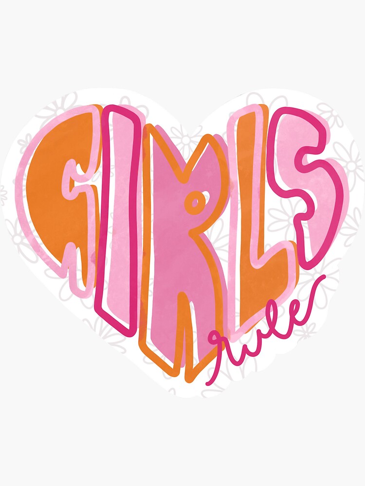"Girls Rule" Sticker for Sale by elissanoblitt | Redbubble