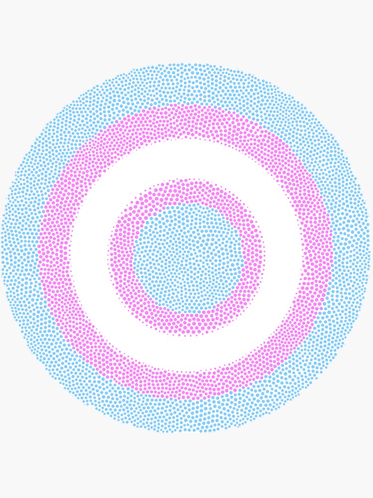 "Circular Trans Flag" Sticker by LokiPigeon | Redbubble