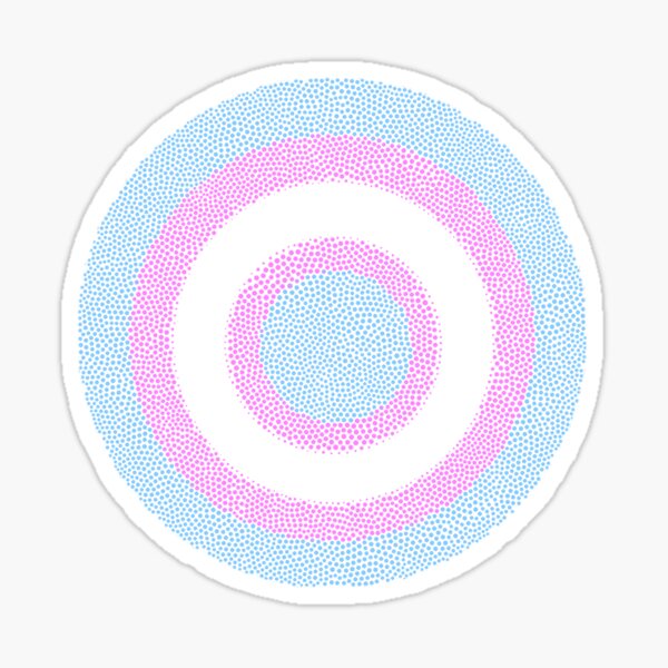 "Circular Trans Flag" Sticker by LokiPigeon | Redbubble