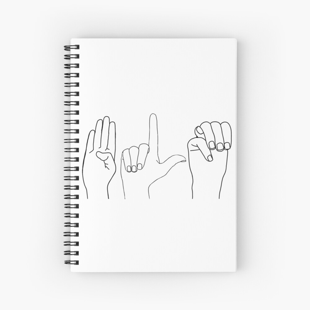 "#BLM American Sign Language Hands" Spiral Notebook by MakeChangeStick ...