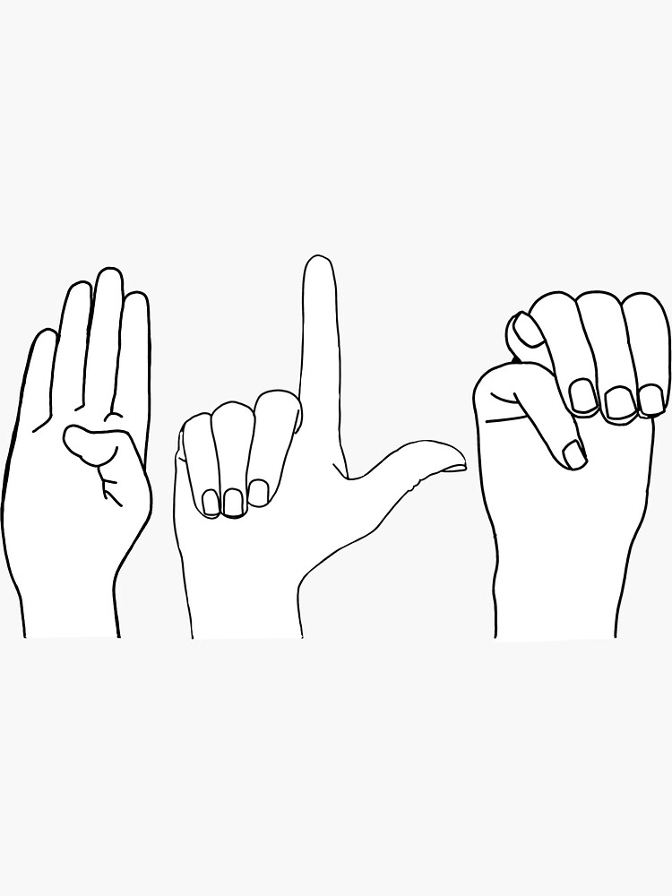 "#BLM American Sign Language Hands" Sticker for Sale by MakeChangeStick ...