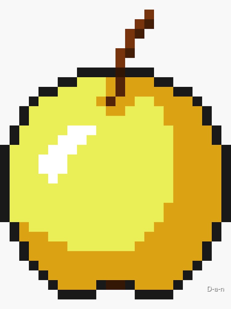 "Minecraft Golden Apple " Sticker by D-a-n | Redbubble