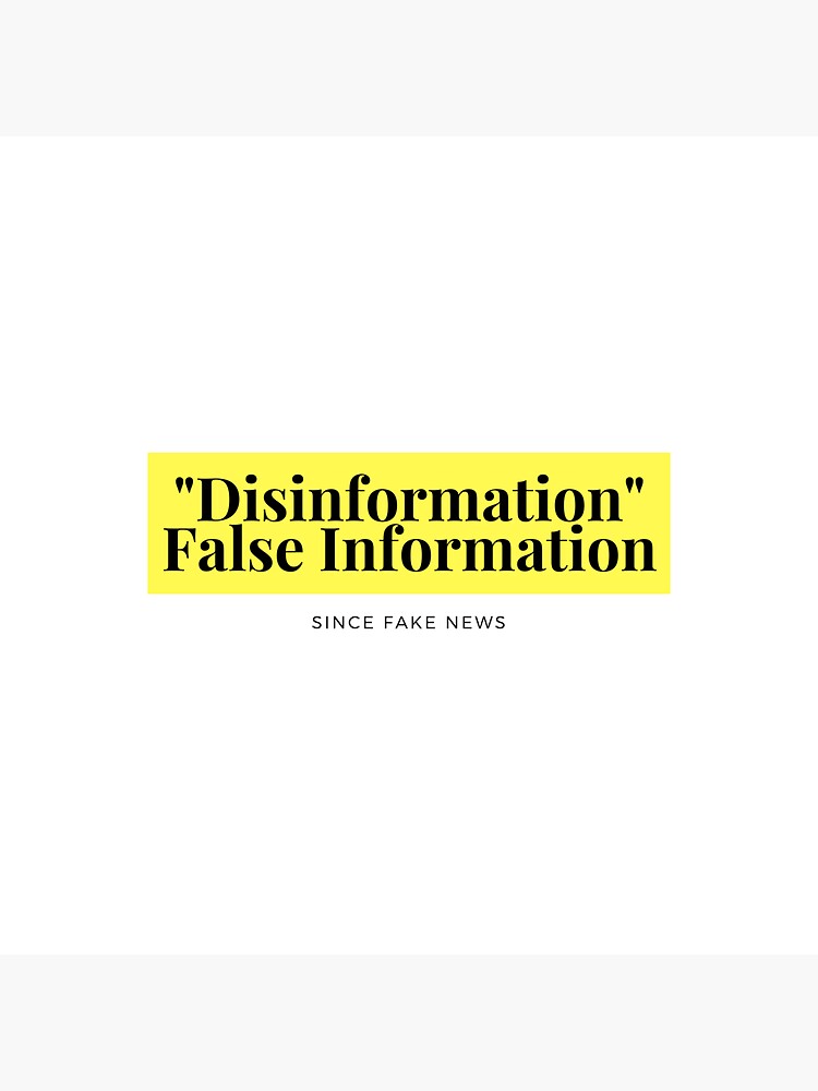 ""Disinformation" False Information" Sticker for Sale by jofifi | Redbubble