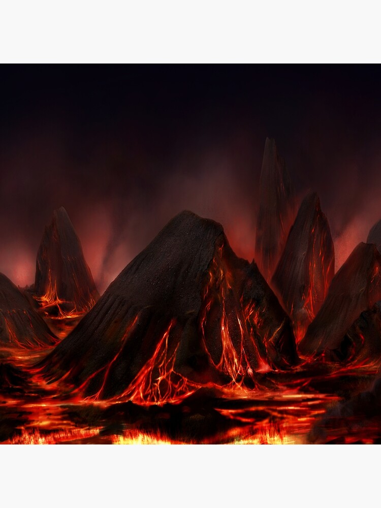 "Fantasy lava landscape" Poster by Maks08 | Redbubble