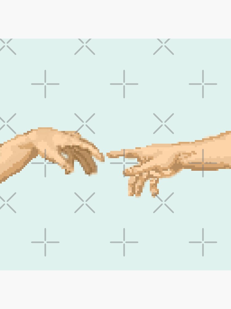 "The Creation Of Adam Pixel Art" Poster for Sale by koolpingu | Redbubble