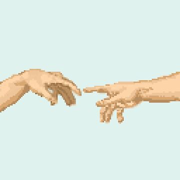 "The Creation Of Adam Pixel Art" Art Print for Sale by koolpingu ...