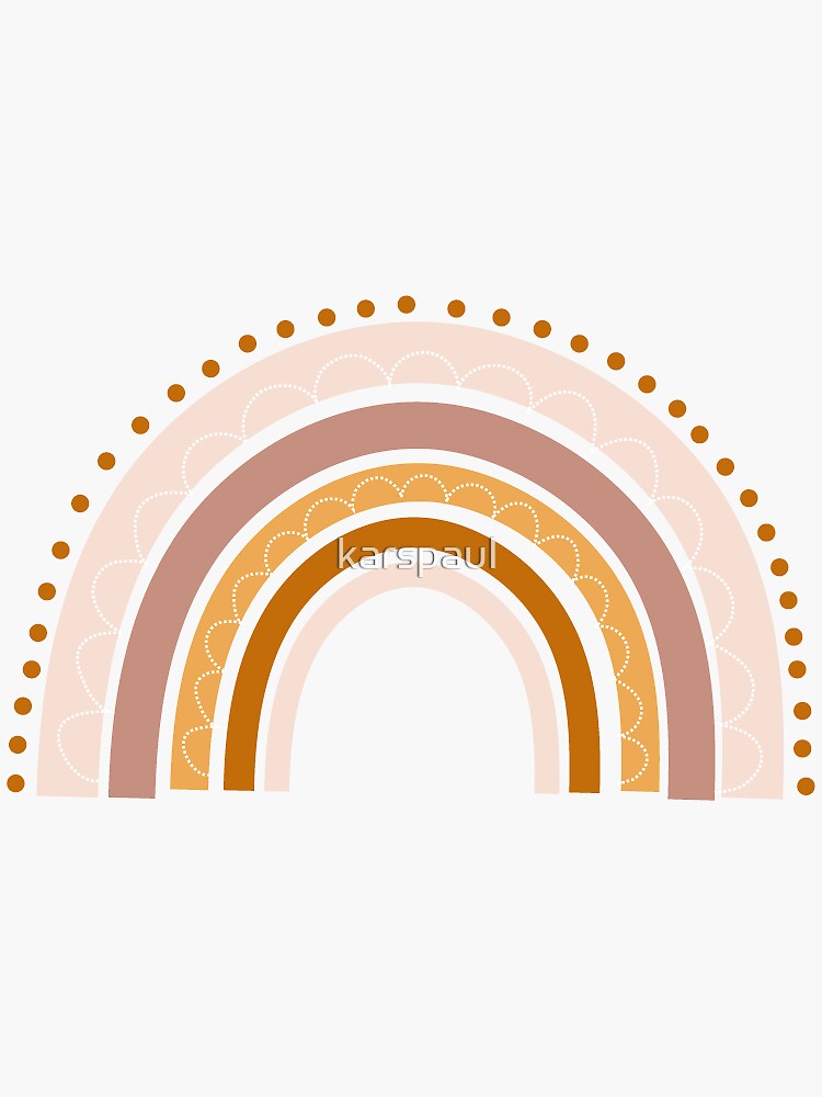"Scandi Rainbow" Sticker for Sale by karspaul | Redbubble