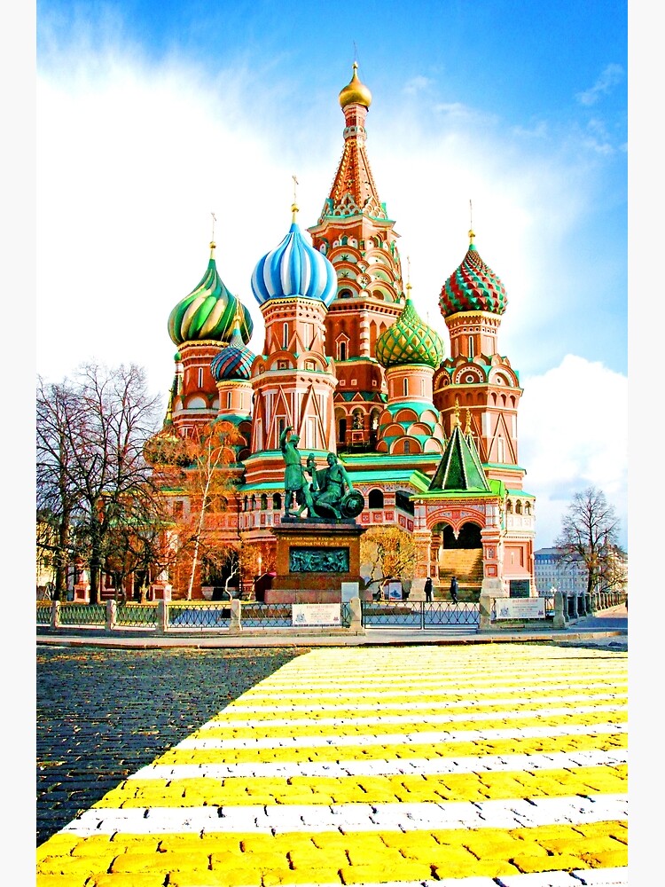 "Moscow Russia Red Square Basilica Color" Poster for Sale by jalanphoto ...