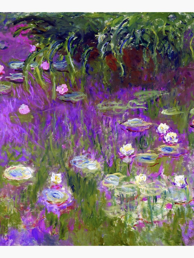 "Water Lilies - Claude Monet (proton purple)" Mounted Print for Sale by ...
