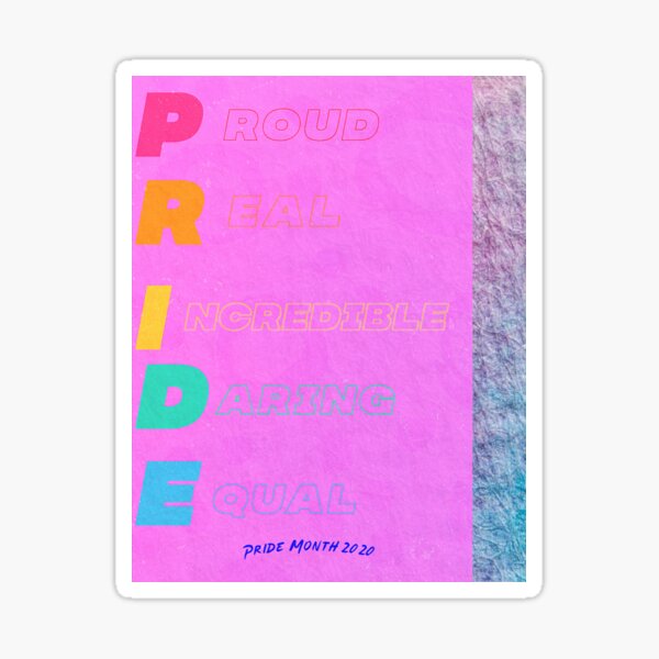 "PRIDE" Sticker for Sale by kailandco | Redbubble