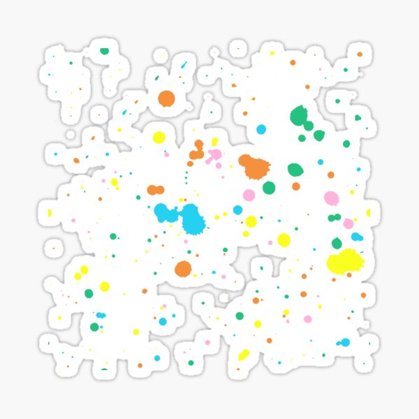 "Sweet Tropical Paint Splatter" Sticker by karspaul | Redbubble