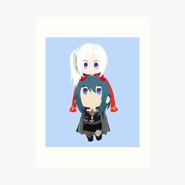 "Chibi Edelgard x Byleth" Art Print by Kilbaan | Redbubble