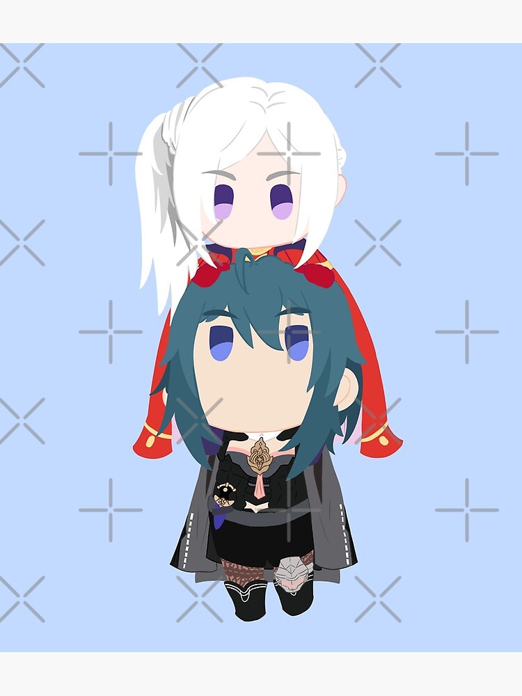 "Chibi Edelgard x Byleth" Art Print by Kilbaan | Redbubble