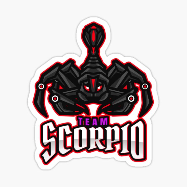 "Team Scorpion" Sticker for Sale by Batartiste | Redbubble