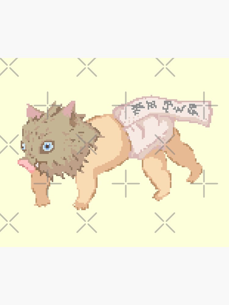 "Baby Inosuke Hashibira Pixel Art" Art Print by koolpingu | Redbubble