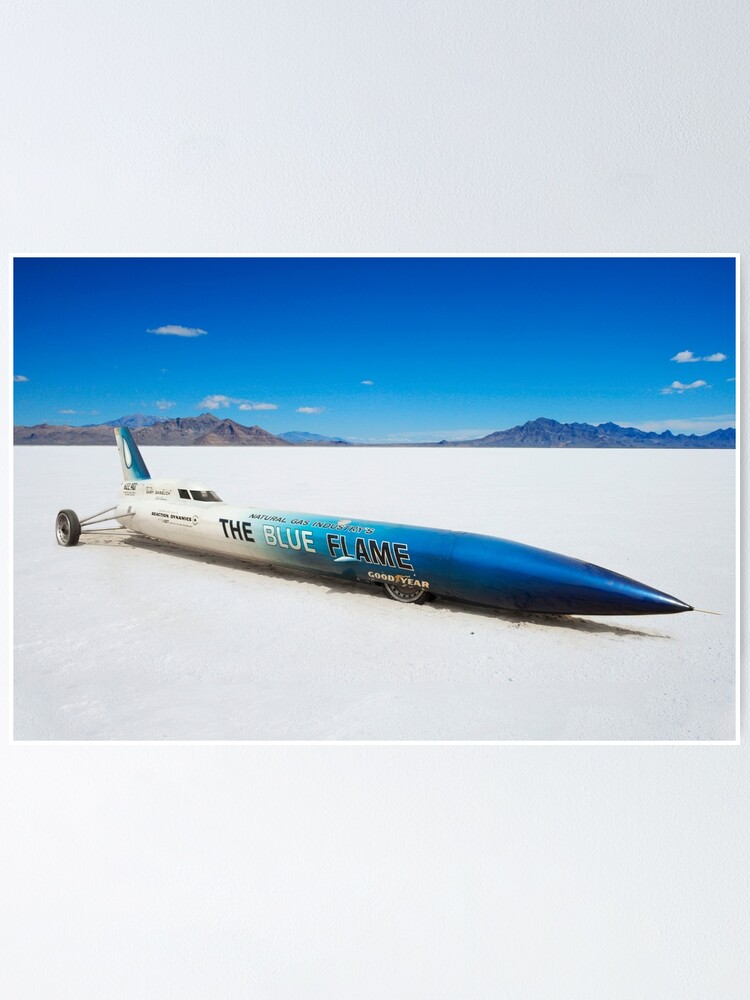 "The Blue Flame at Bonneville" Poster for Sale by Charles Rist | Redbubble