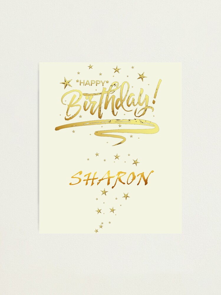 Lámina fotográfica «FELIZ CUMPLEAÑOS SHARON: regalo único y especial ...