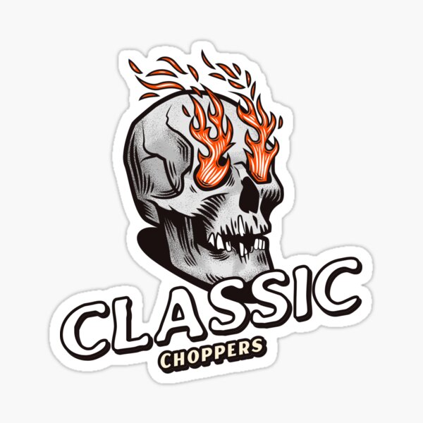 "Classic Choppers - cool biker gift" Sticker for Sale by ...