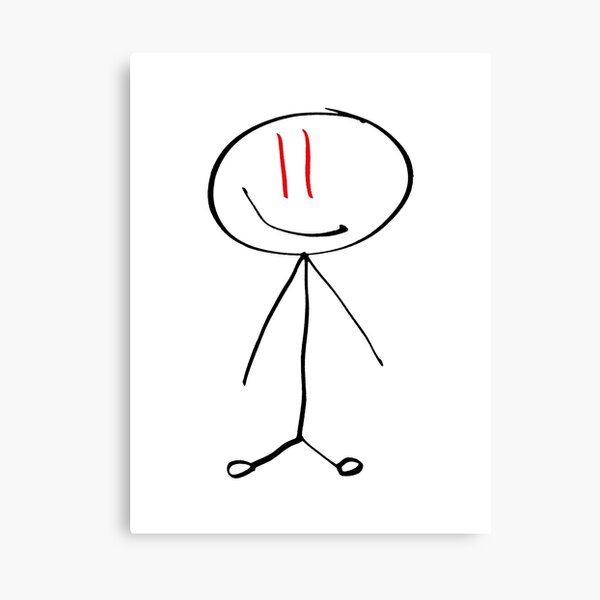 "Red Eye Stickman" Canvas Print by hurlz | Redbubble