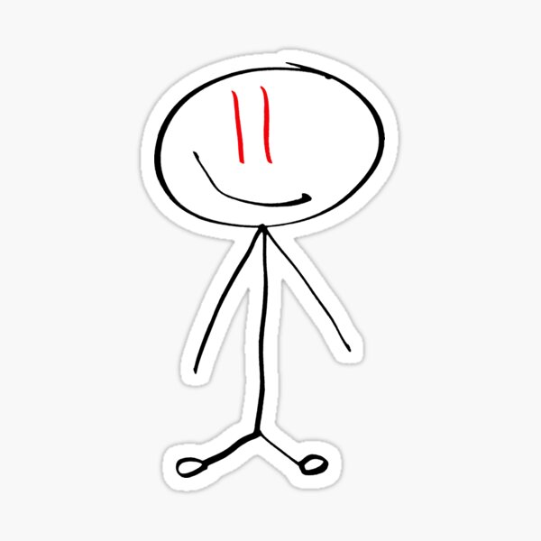 "Red Eye Stickman" Sticker by hurlz | Redbubble