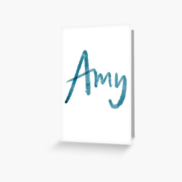 Amy Name Tag Greeting Cards | Redbubble