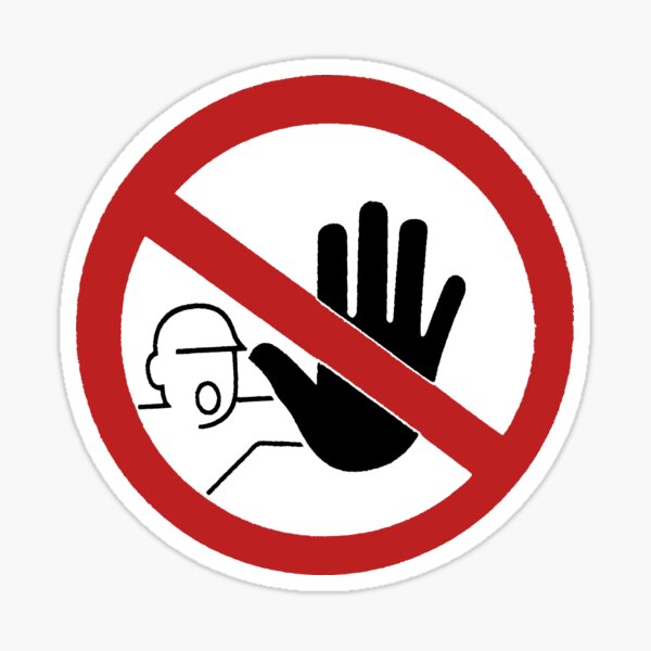 "STOP - Hand Signal" Sticker for Sale by hurlz | Redbubble