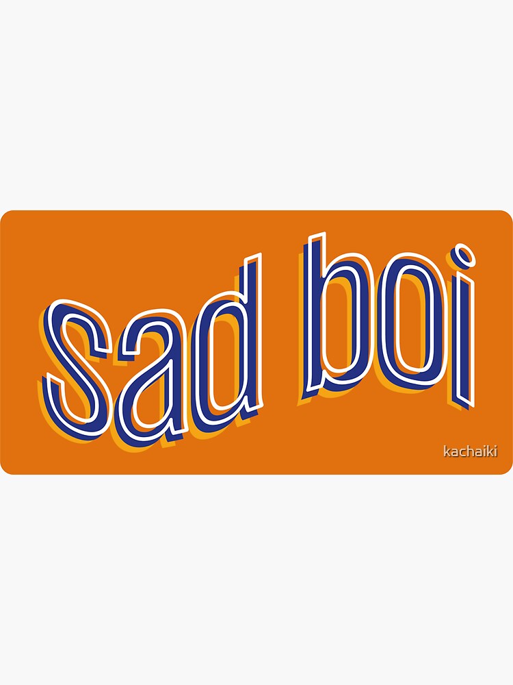 "Sad Boi Art Aesthetic" Sticker for Sale by kachaiki | Redbubble