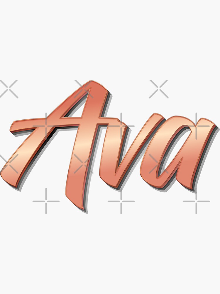 "Ava My Name is Ava! " Sticker by ProjectX23 | Redbubble