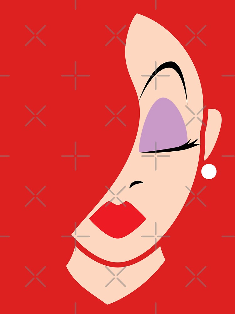 "Jessica Rabbit Face Minimalist " T-shirt by samohtlion | Redbubble