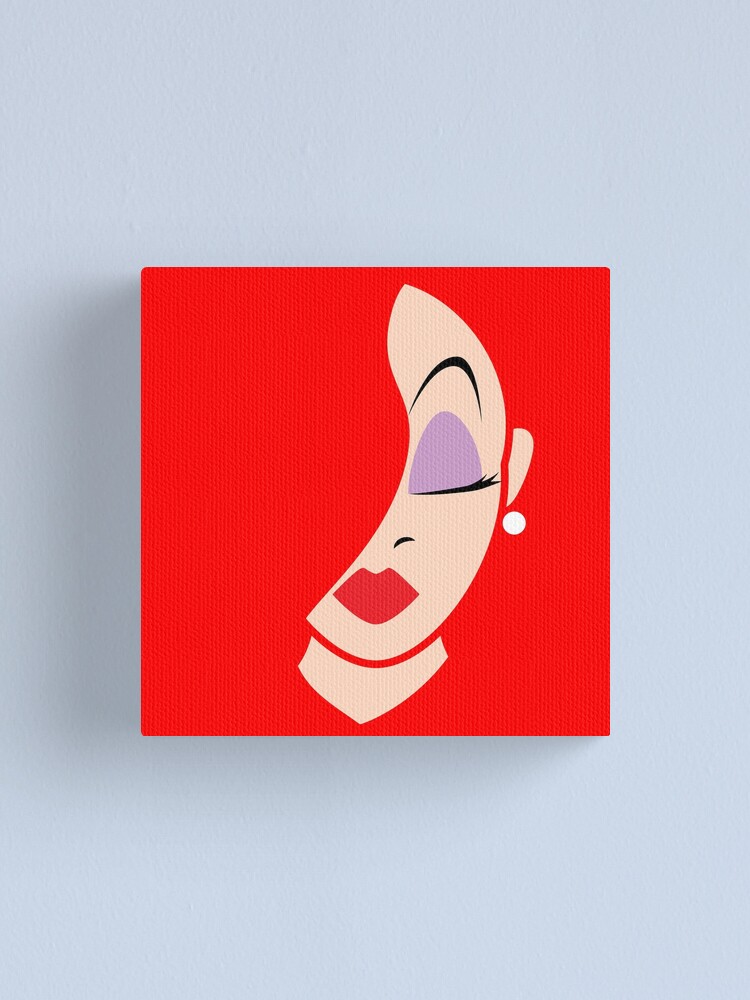 "Jessica Rabbit Face Minimalist " Canvas Print for Sale by samohtlion ...