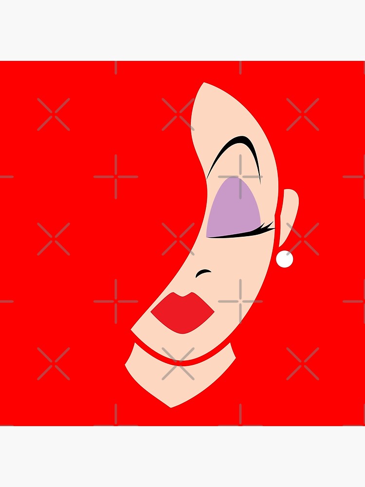 "Jessica Rabbit Face Minimalist " Canvas Print for Sale by samohtlion ...